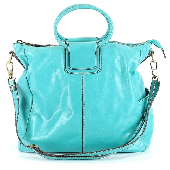 HOBO | Bags | Hobo Iconic Sheila Turquoise Large Leather Satchel With ...